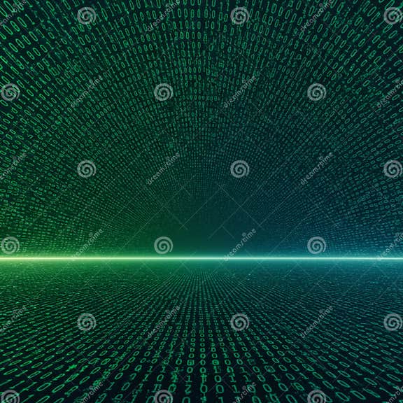 Binary Digits Consisting Of Zeros And Ones Cascade In A Digital