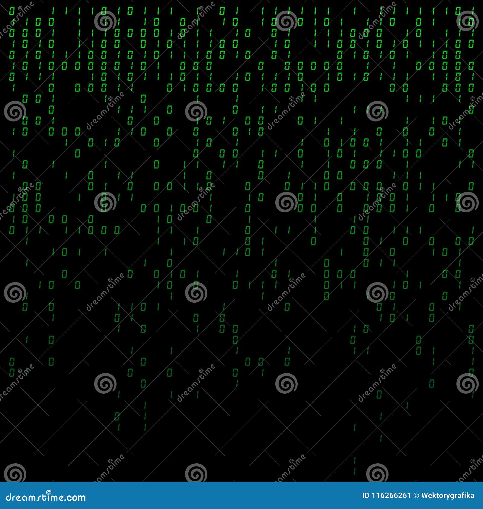 Binary Digits Falling Background, Abstract 0,1 Wallpaper Stock Vector ...