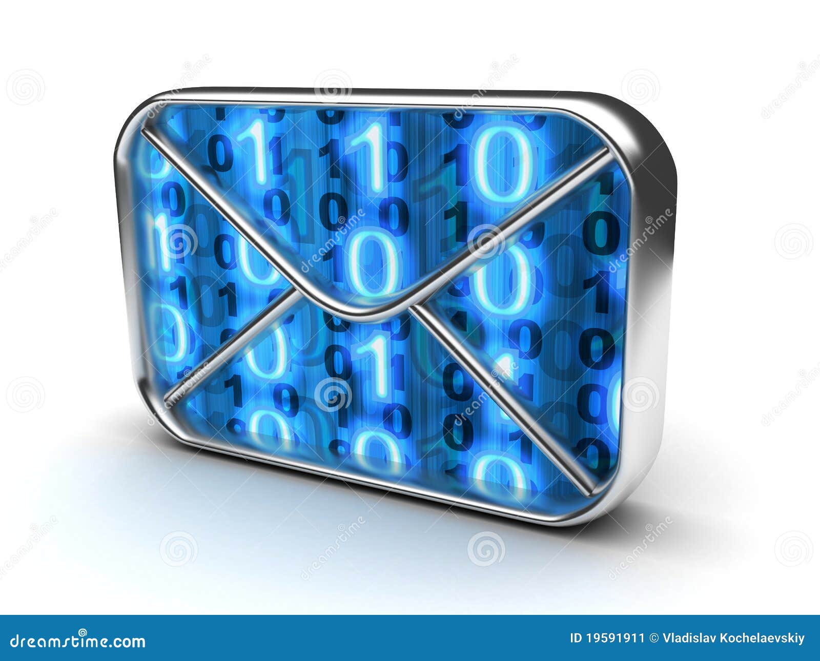 Binary e-mail stock illustration. Illustration of symbol - 19591911