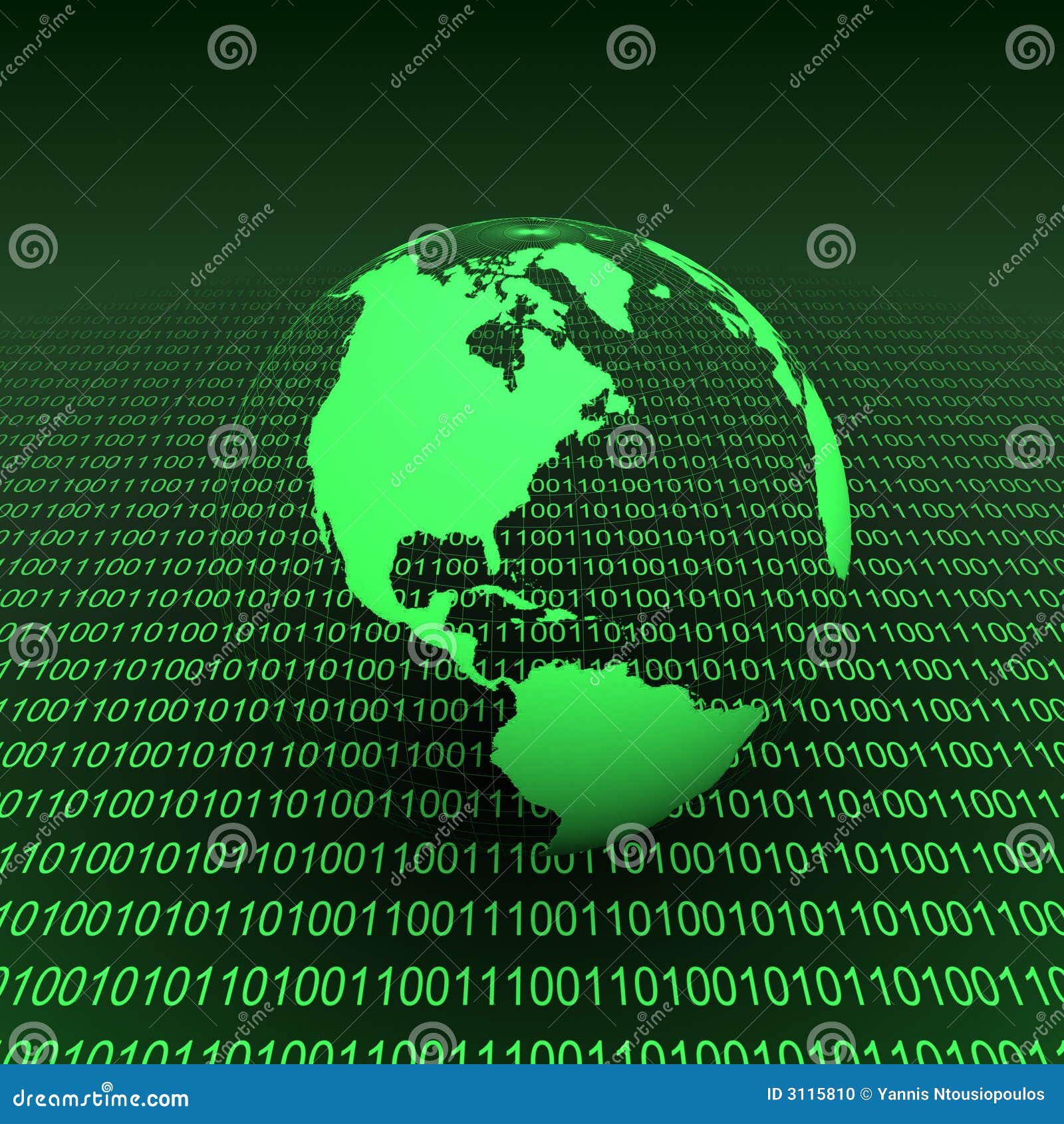 Binary earth stock illustration. Illustration of rendering - 3115810