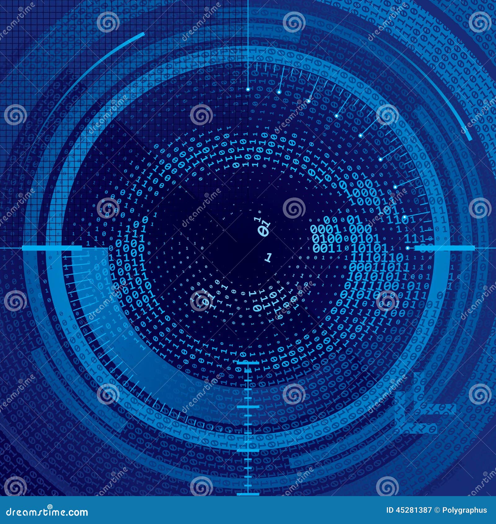 Binary eye stock vector. Illustration of retina, macro - 45281387