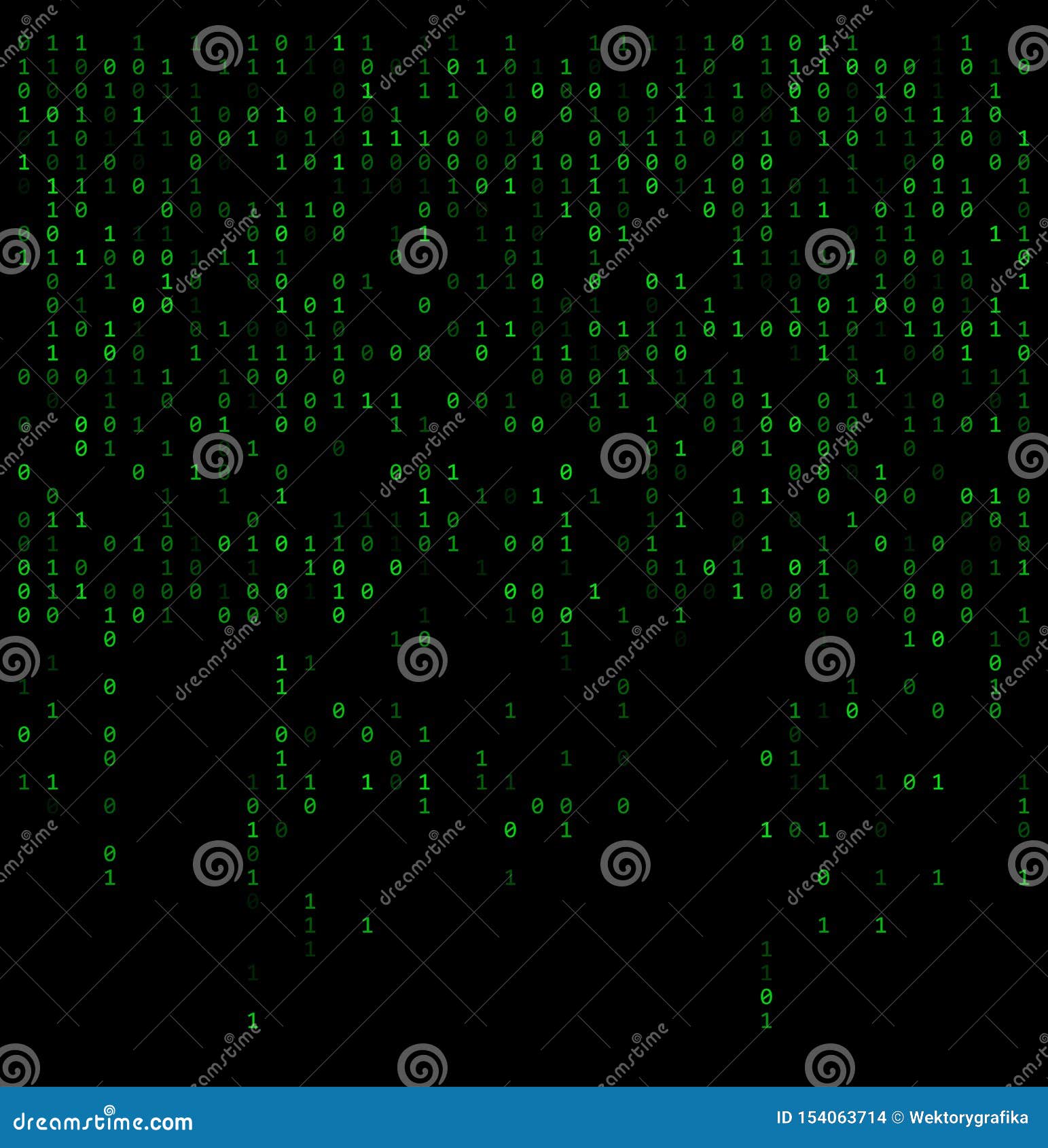 Matrix Green Numbers. Sci-fi Or Futuristic Abstract Background. Vertor ...