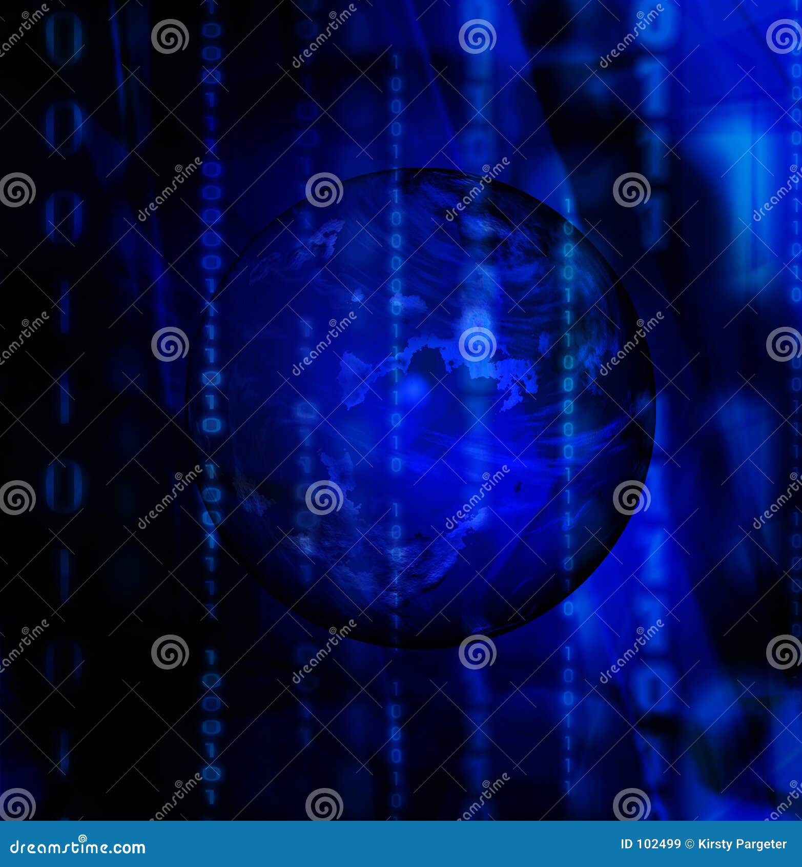Binary globe stock illustration. Illustration of space - 102499