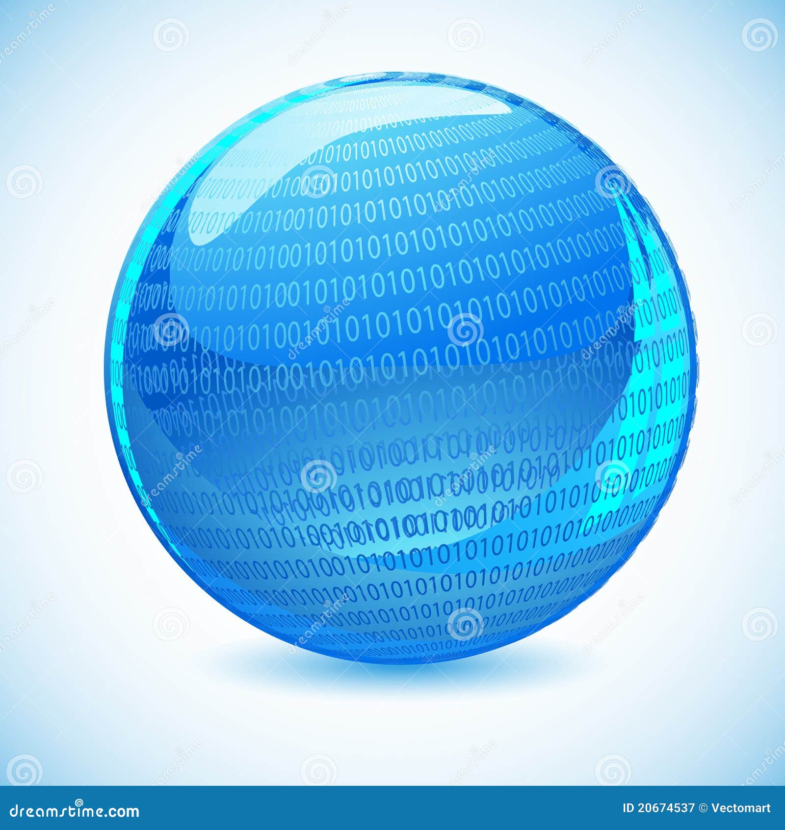 Binary Globe stock vector. Illustration of information - 20674537