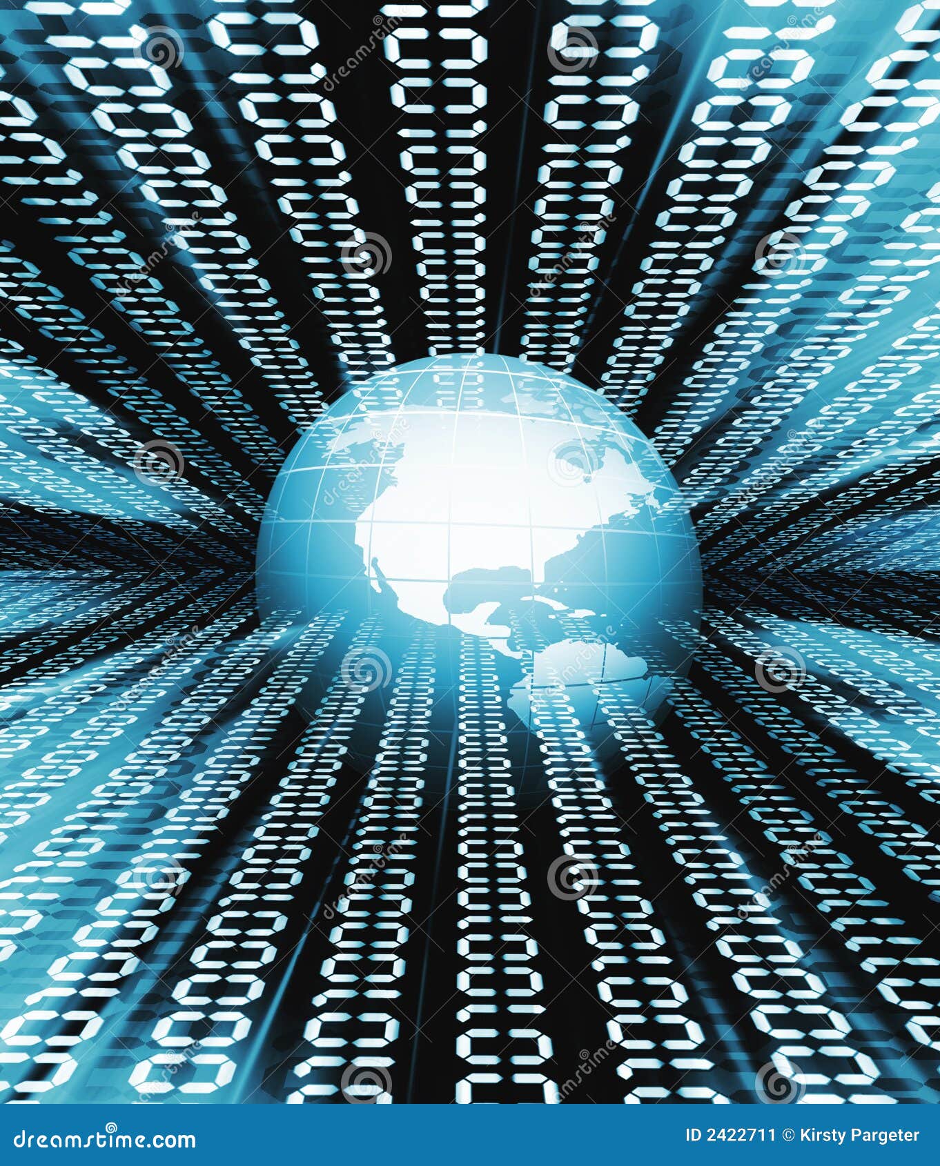 Binary globe stock illustration. Illustration of communicate - 2422711