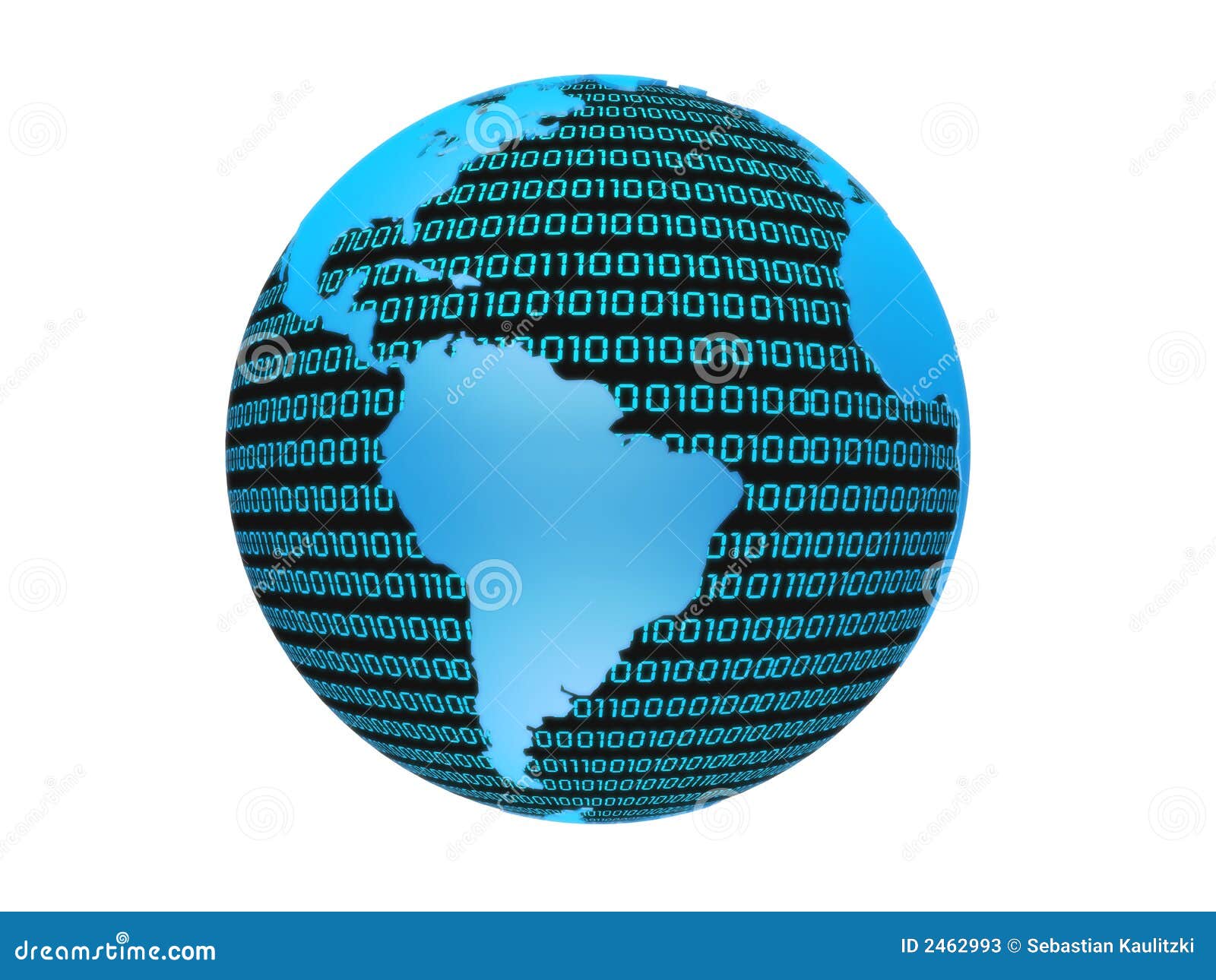 Binary globe stock illustration. Illustration of internet - 2462993