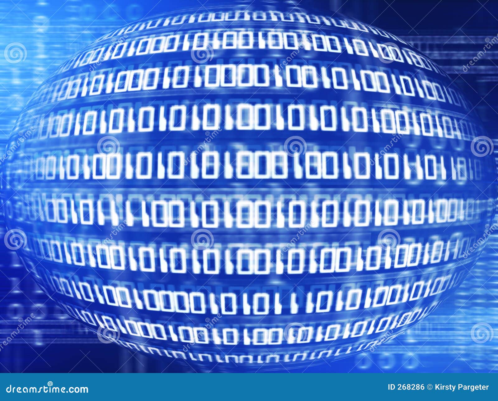 Binary globe stock illustration. Illustration of computers - 268286