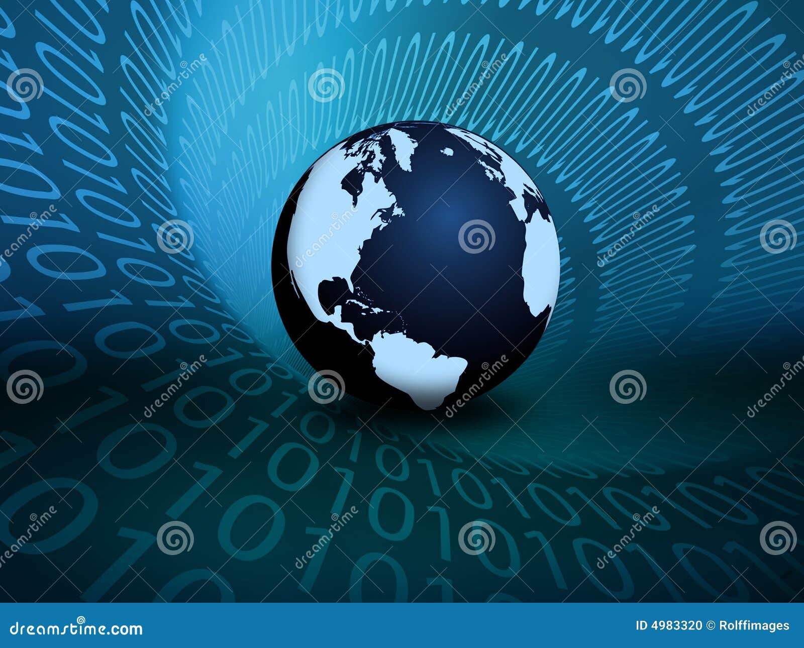 Binary Globe stock illustration. Illustration of binary - 4983320
