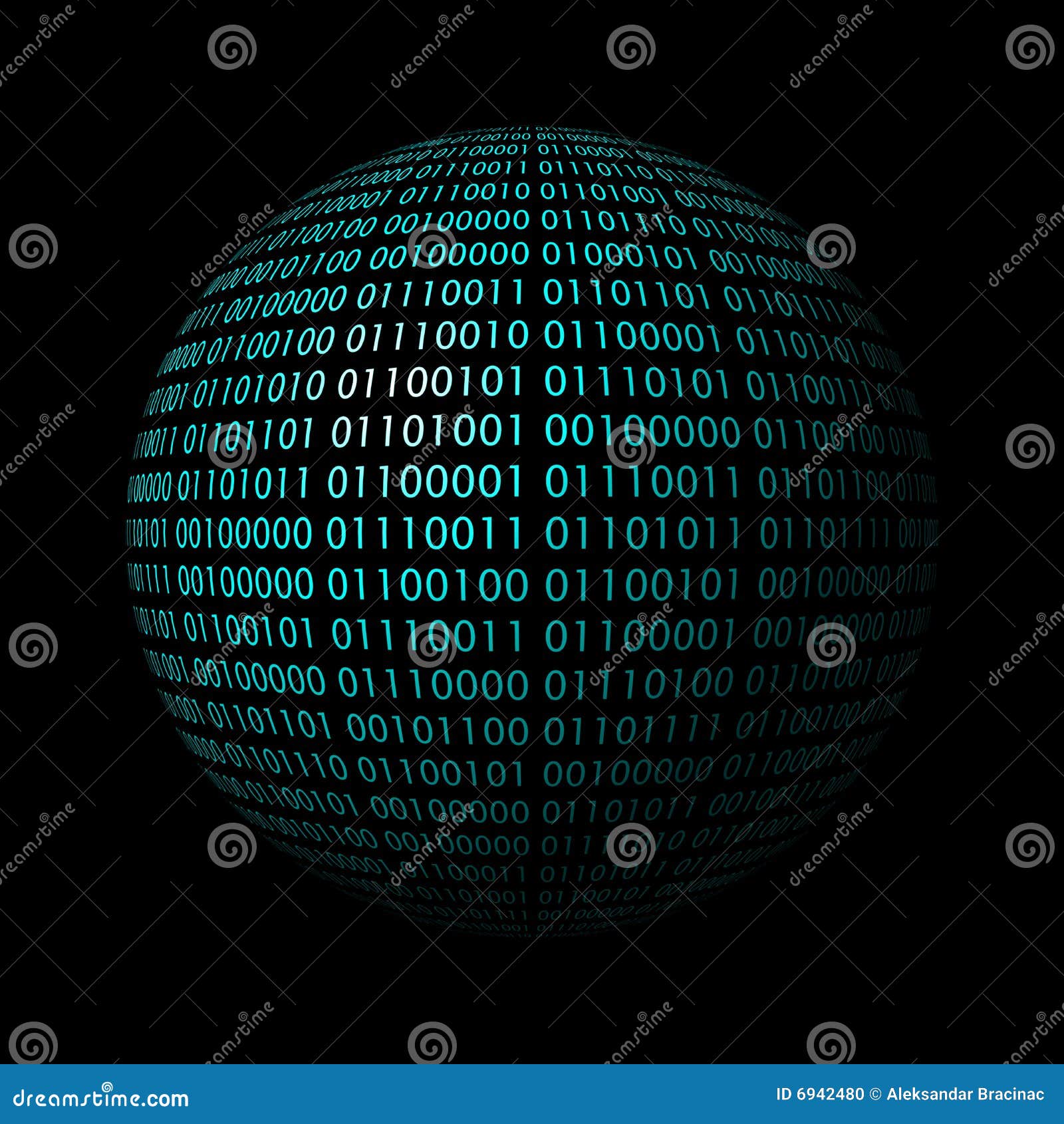 Binary Globe stock illustration. Illustration of internet - 6942480