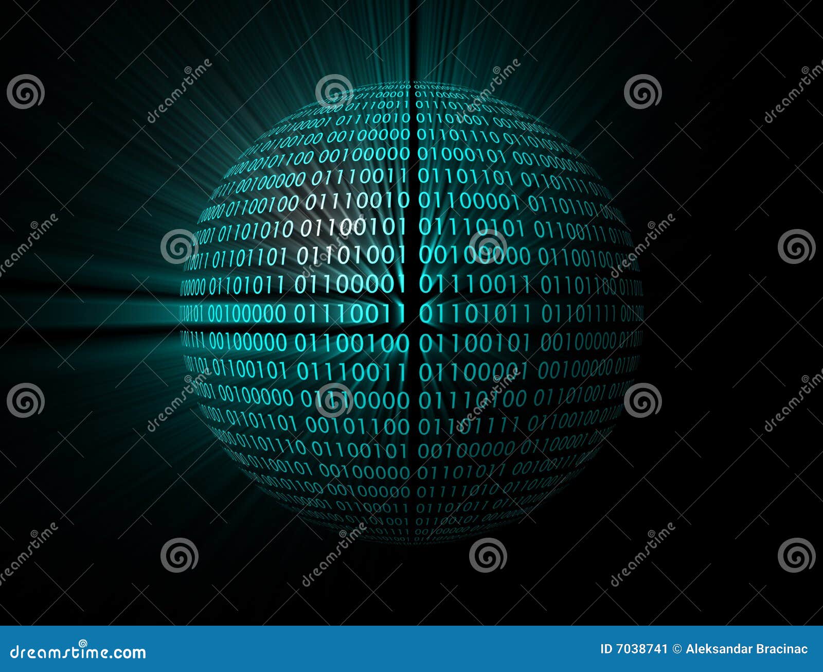 Binary Globe stock illustration. Illustration of transfer - 7038741