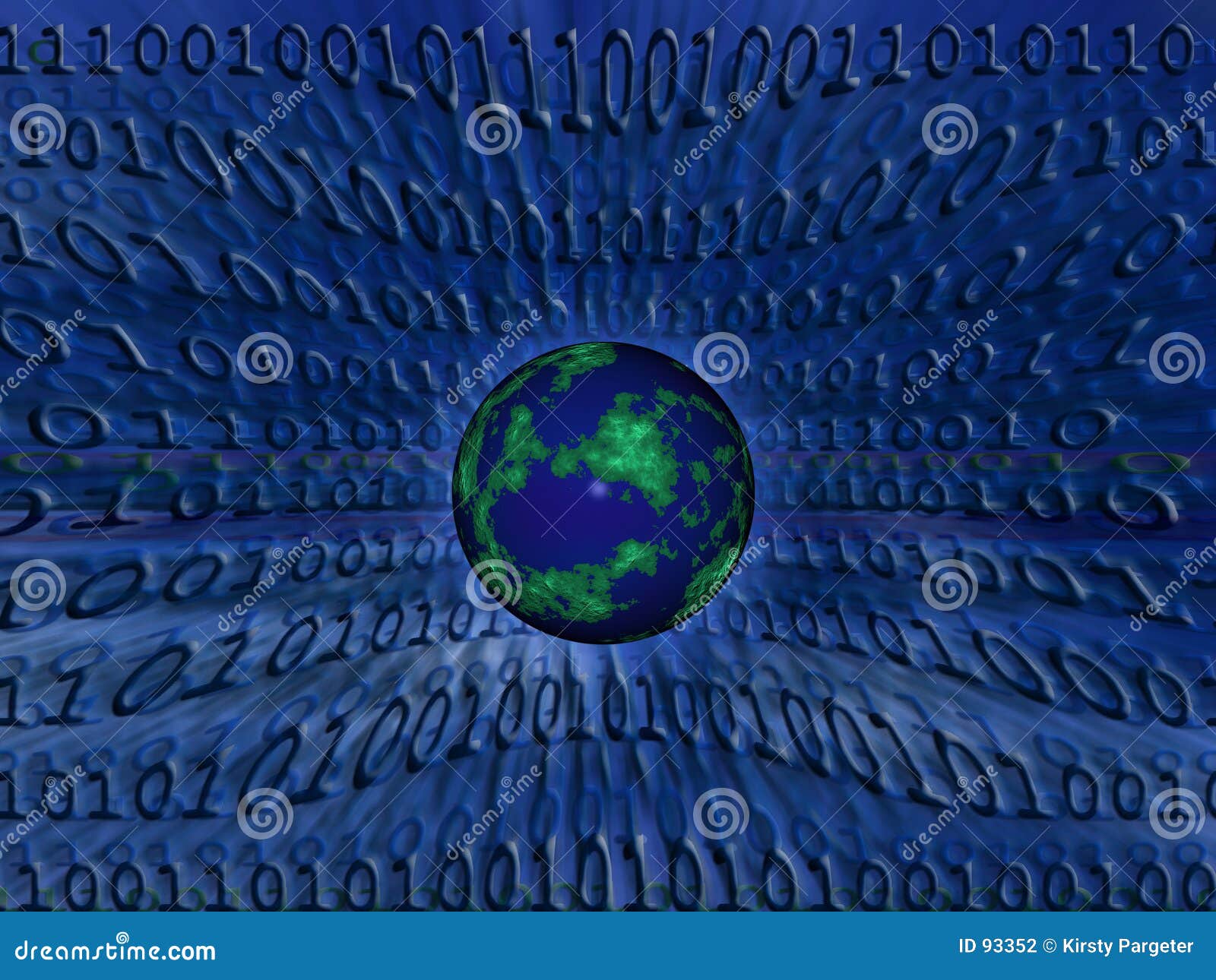 Binary globe stock illustration. Illustration of space, world - 93352