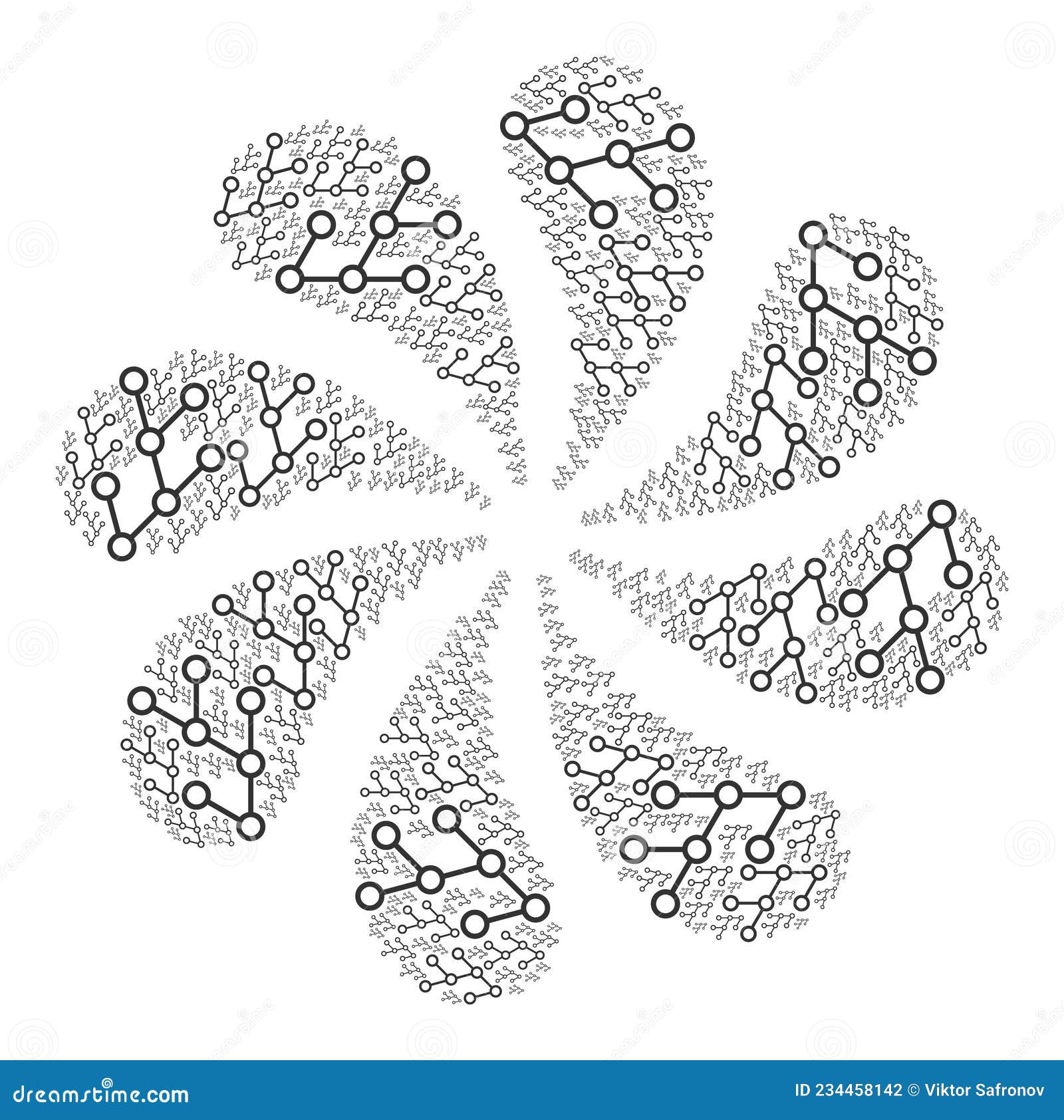 Binary Hierarchy Icon Curl Bang Stock Vector Illustration Of Salute Relations 234458142