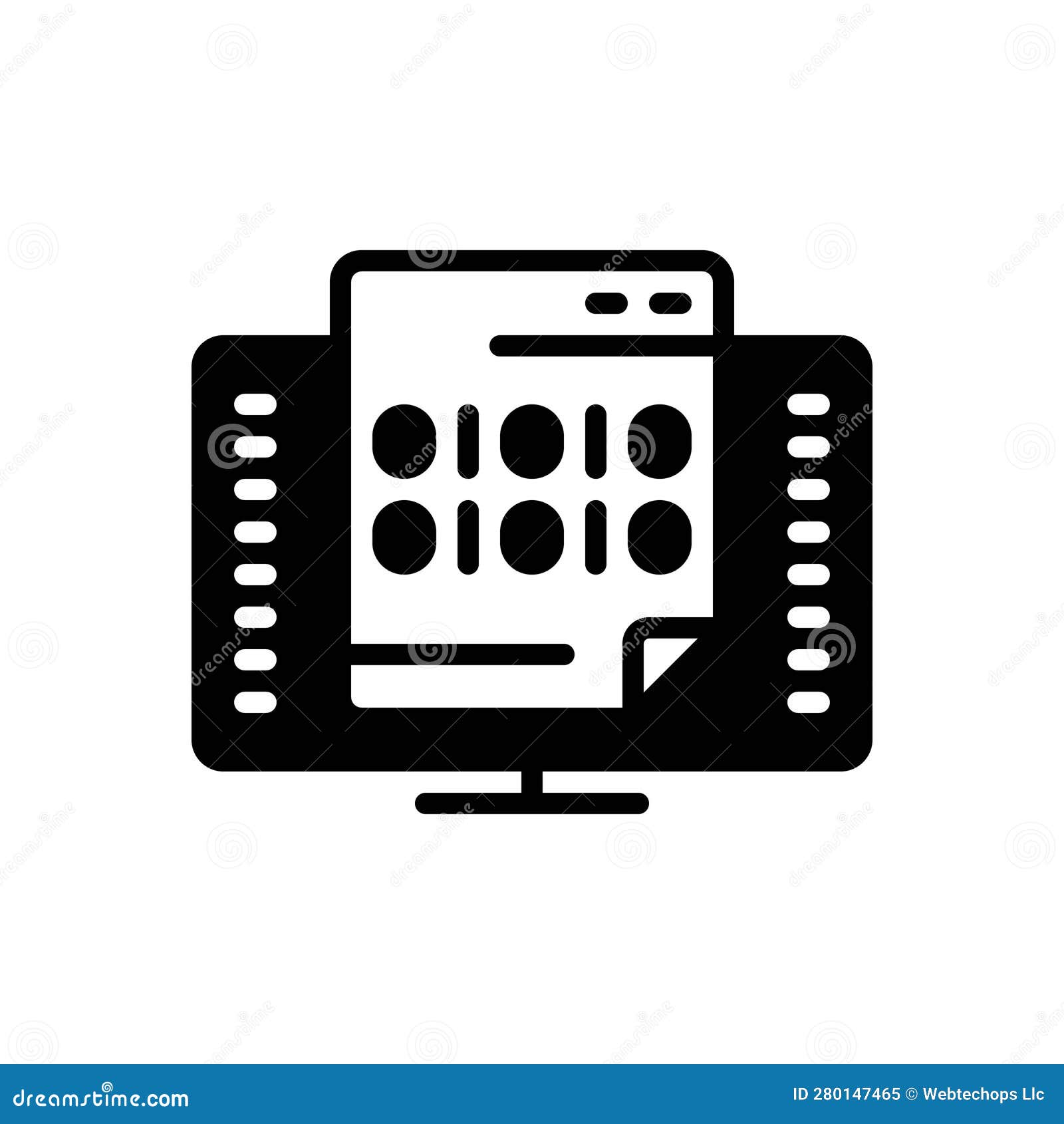 Black Solid Icon for Binary, Code and Number Stock Illustration ...