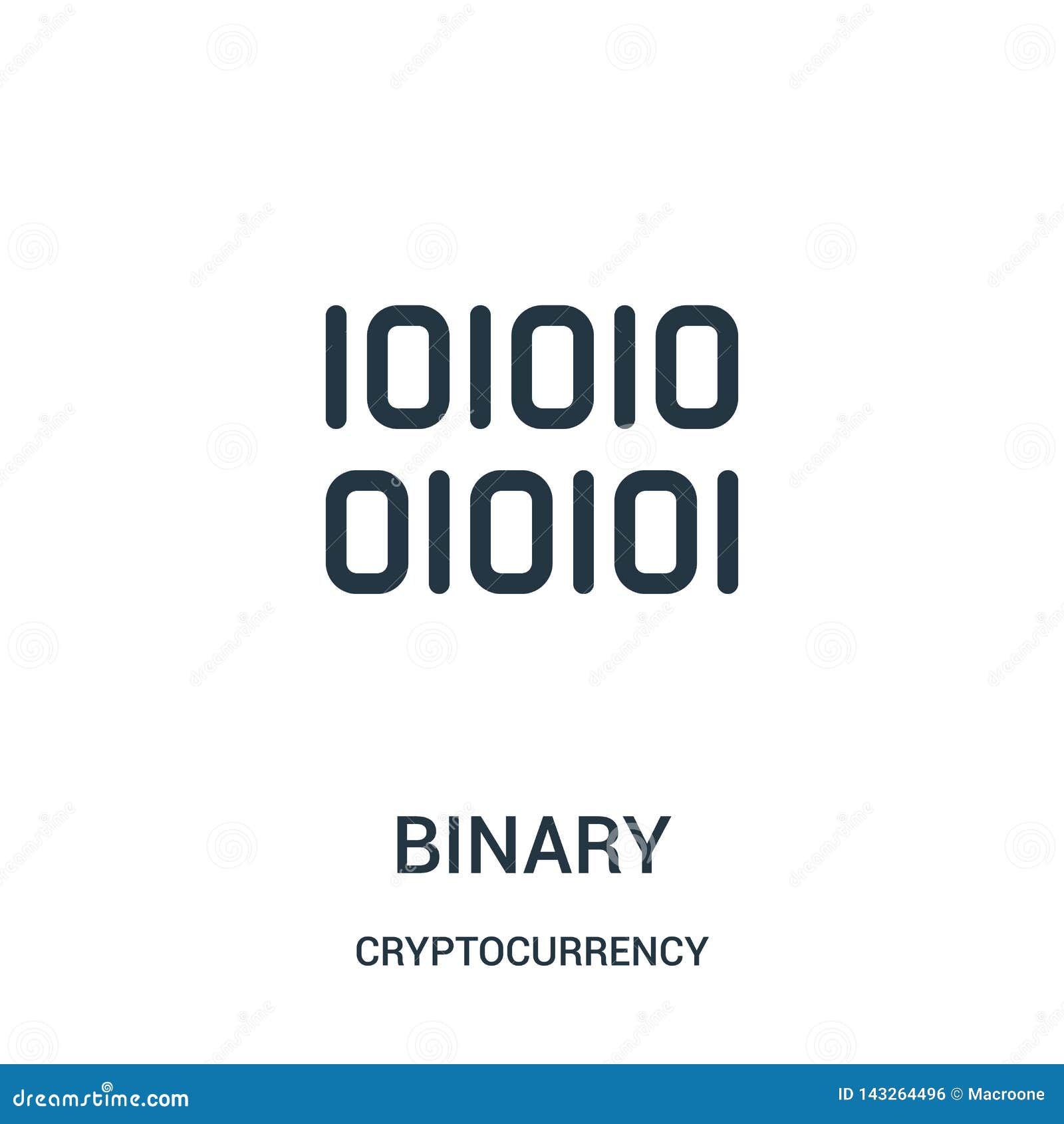 Binary Icon Vector From Cryptocurrency Collection Thin Line Binary