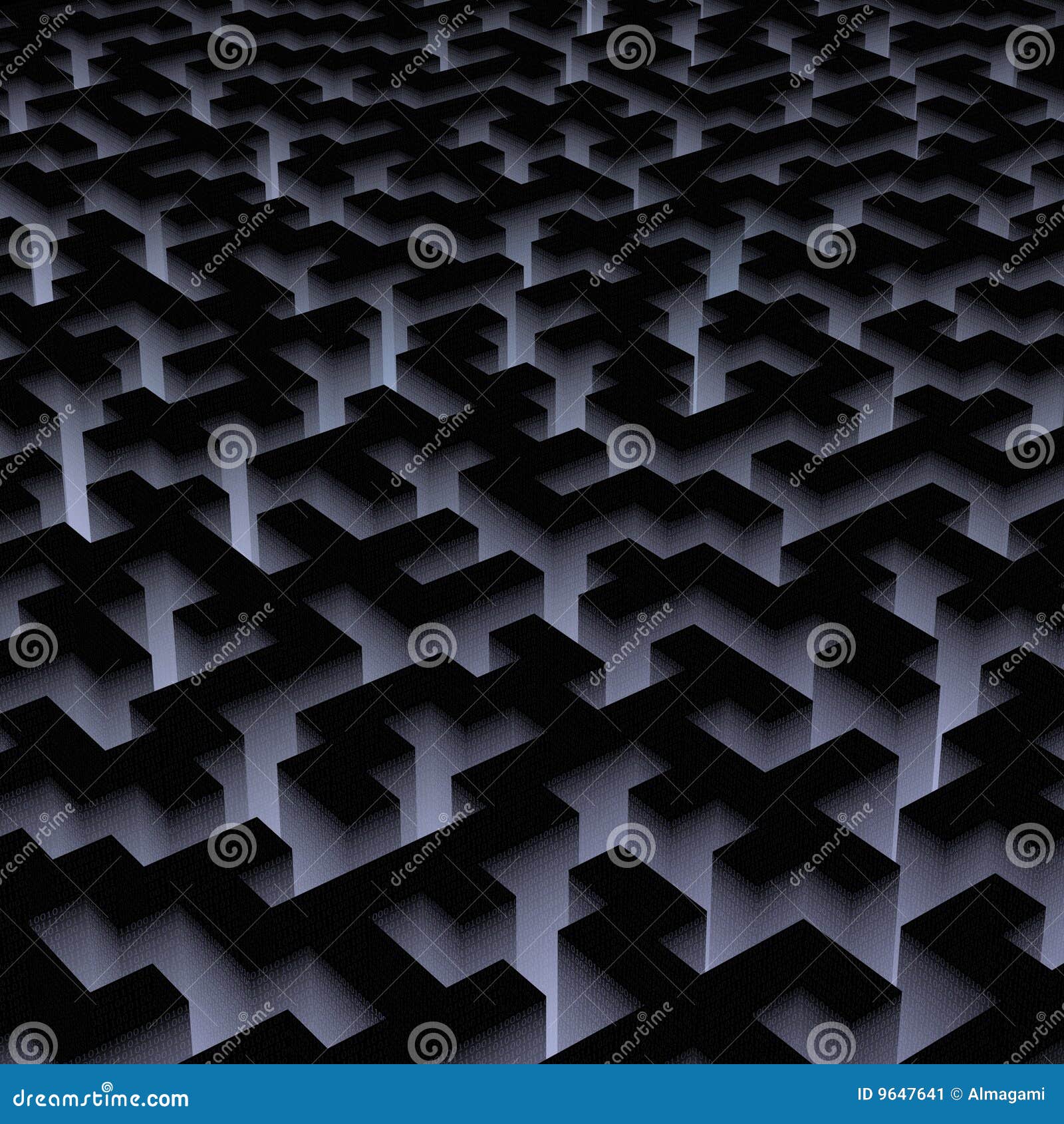 Binary labyrinth stock illustration. Illustration of cyberspace - 9647641
