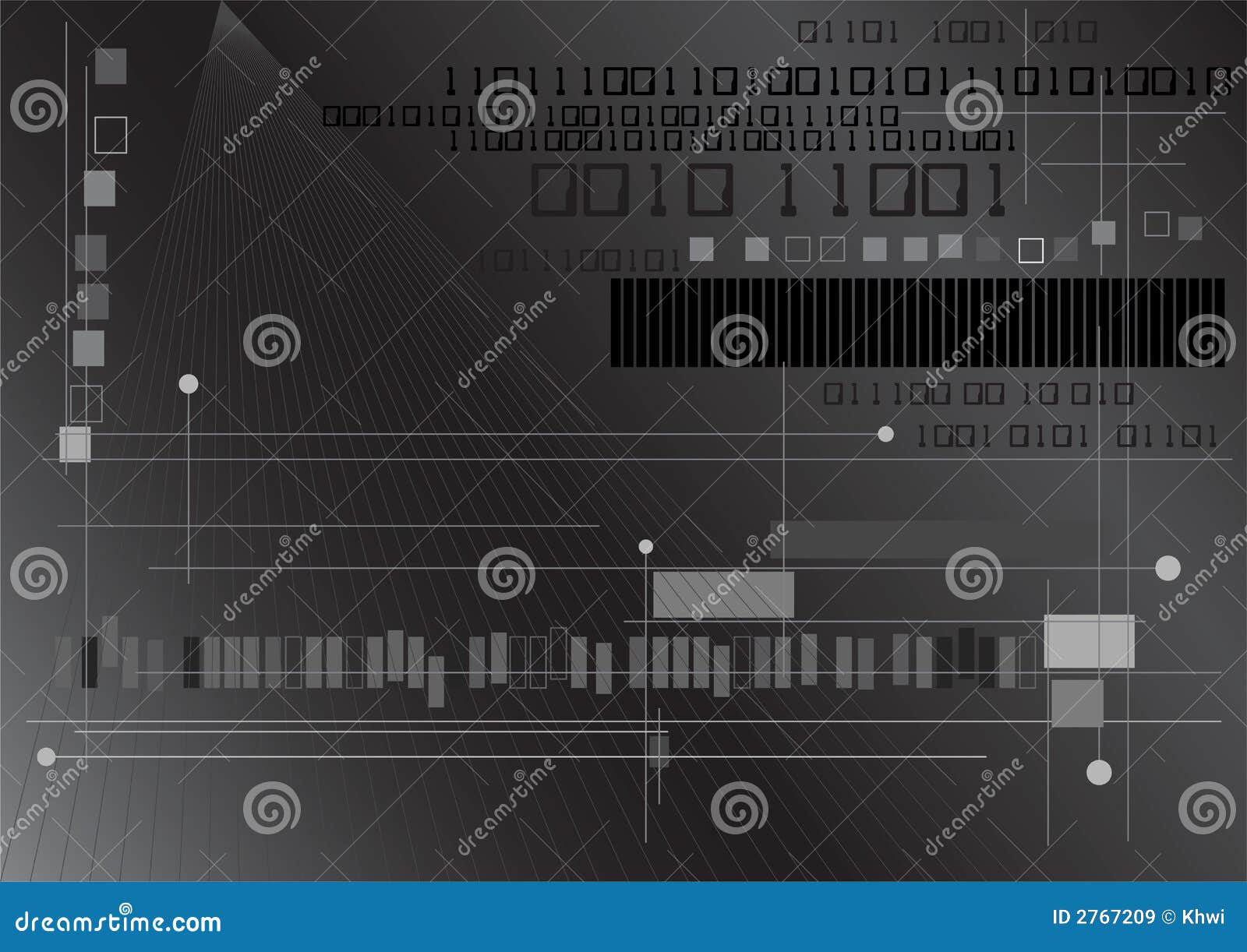 Binary and Lines stock vector. Illustration of communication - 2767209