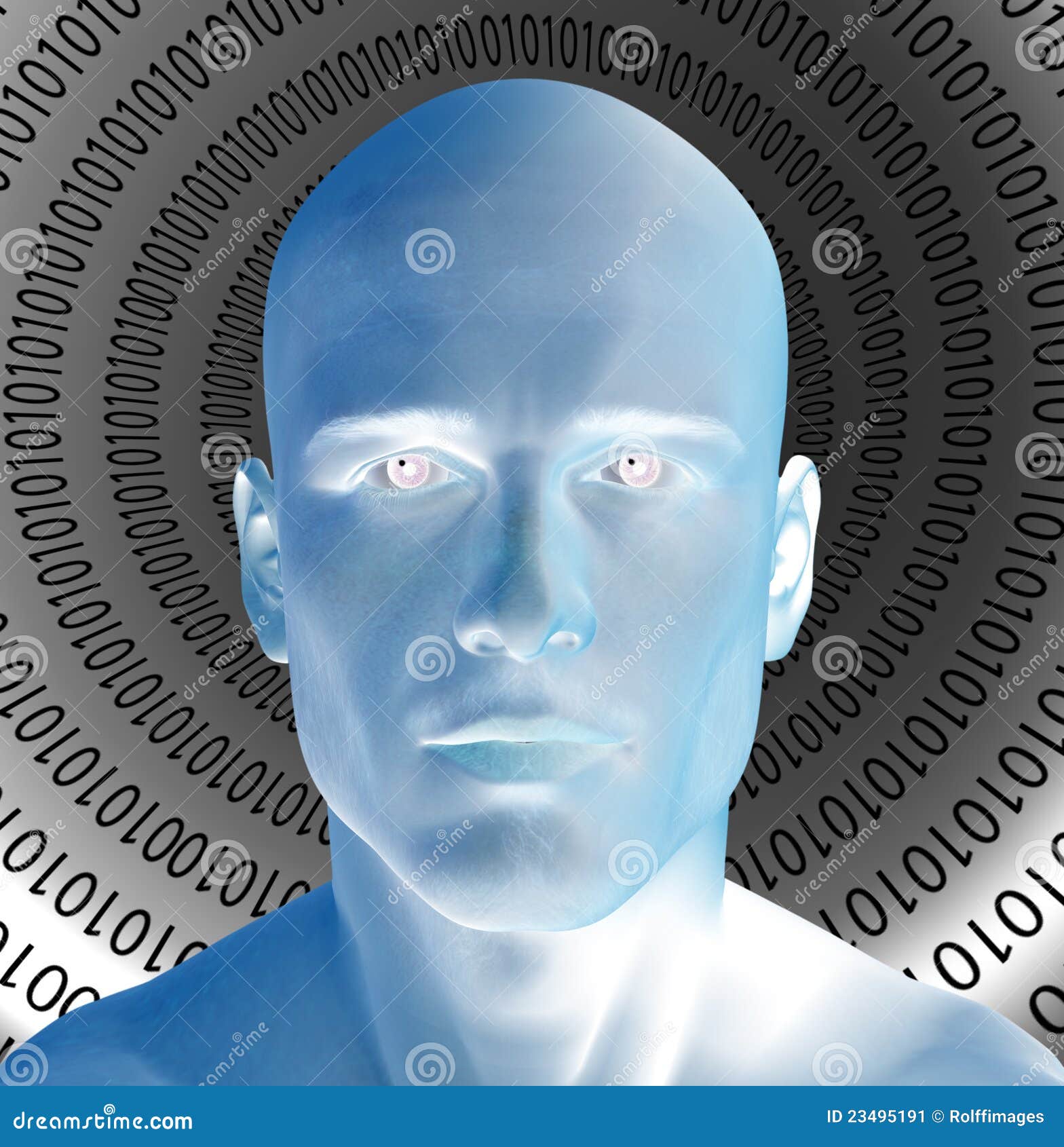 Binary Man stock illustration. Illustration of code, digital - 23495191