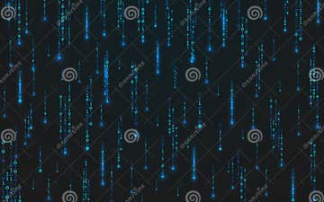 Binary Matrix Backdrop. Running Luminous Numbers. Modern Futuristic ...