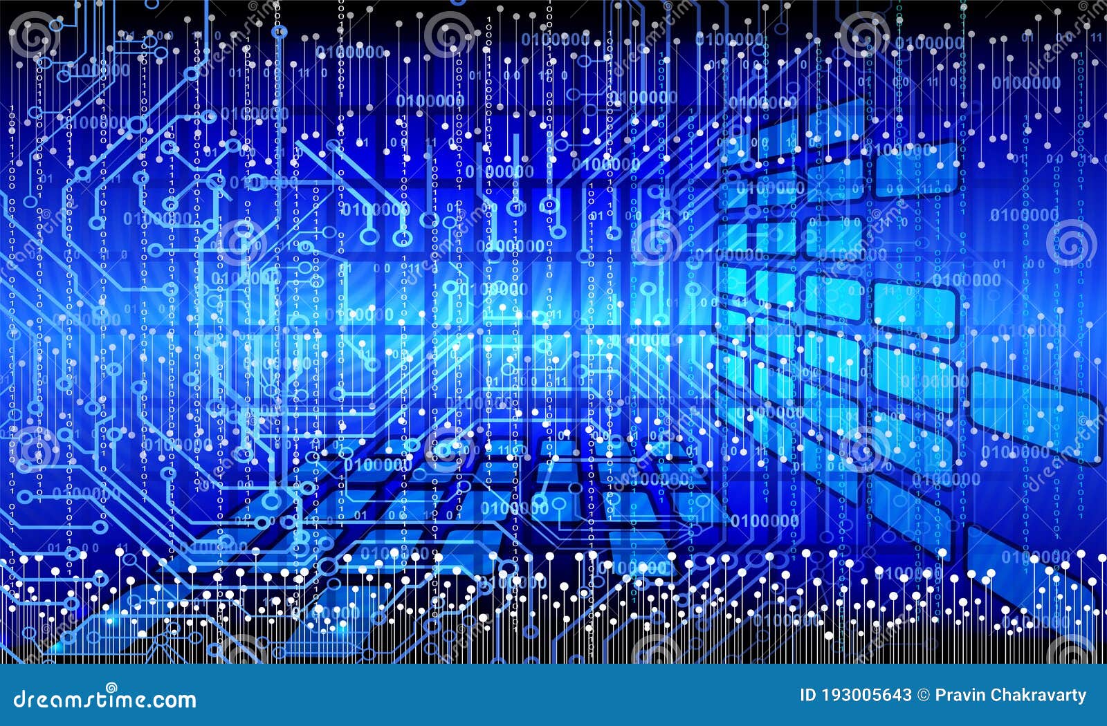Binary Matrix Code Business Background. Numbers of the Computer Matrix ...