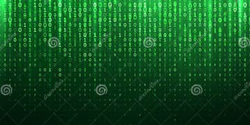 Binary Matrix Code Green Abstract Background Stock Vector ...