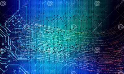 Binary Matrix Code on the Screen. Numbers of the Computer Matrix. the Concept of Coding,circuit ...