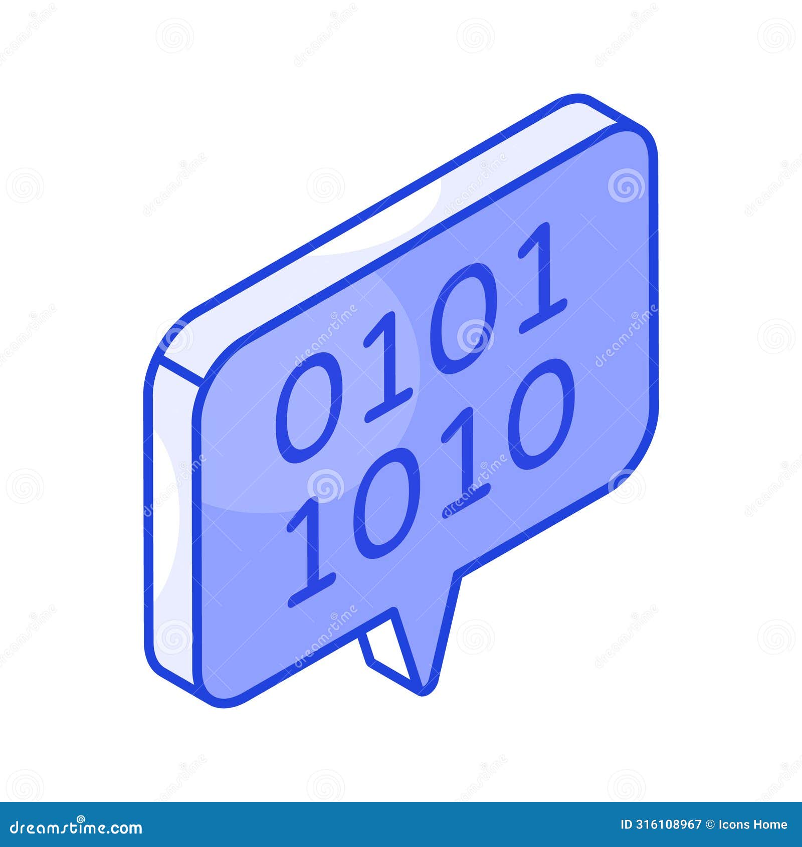 Binary Messages Icon Vector Design, Suitable for Mobile Apps Stock ...