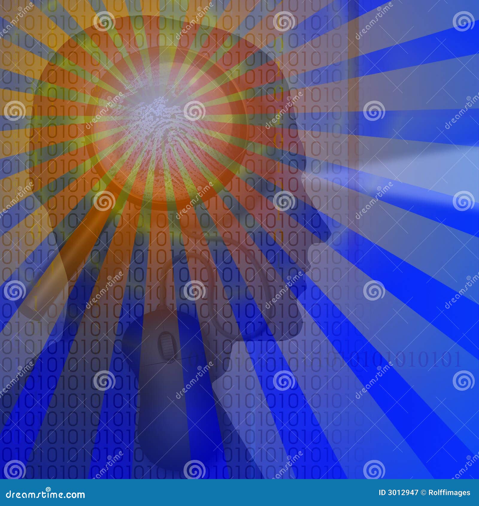 Binary Mind stock illustration. Illustration of network - 3012947