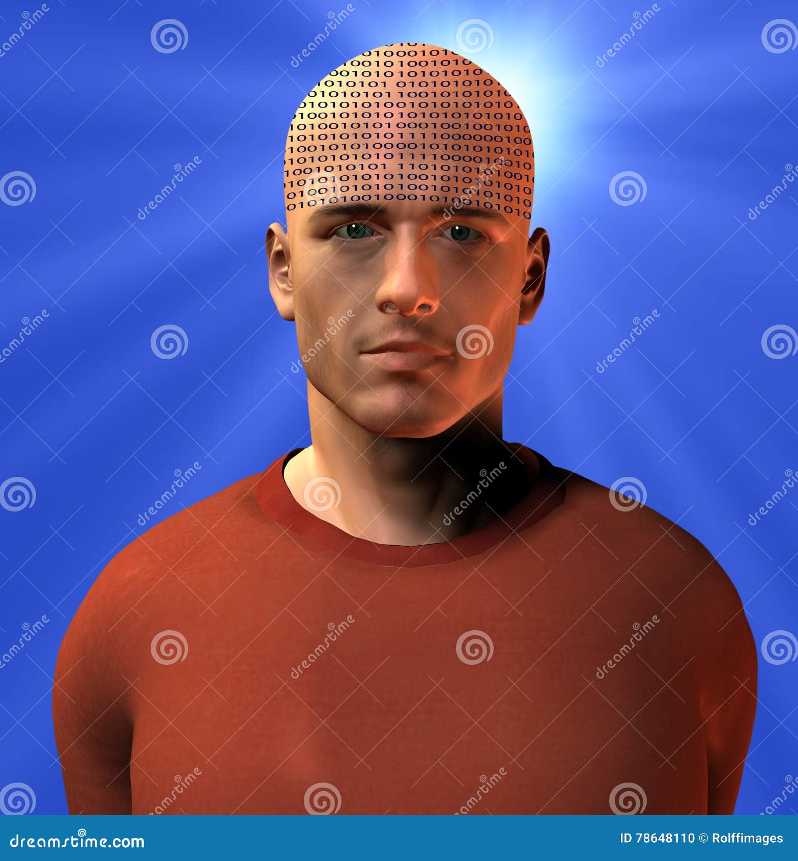 Binary Mind stock illustration. Illustration of front - 78648110