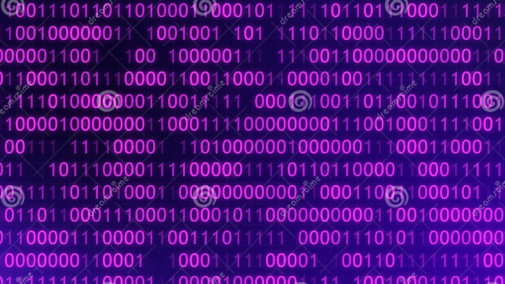 Binary Moving Horizontal Bg Coding Programming Bg Hacker Screen Stock