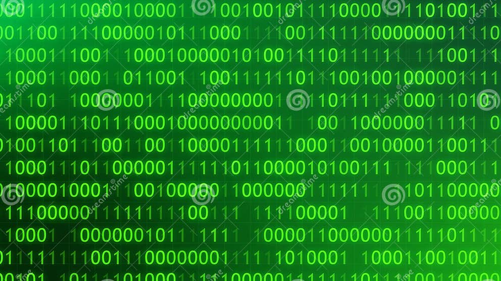 Binary Moving Horizontal Bg Coding Programming Bg Hacker Screen Stock Illustration 