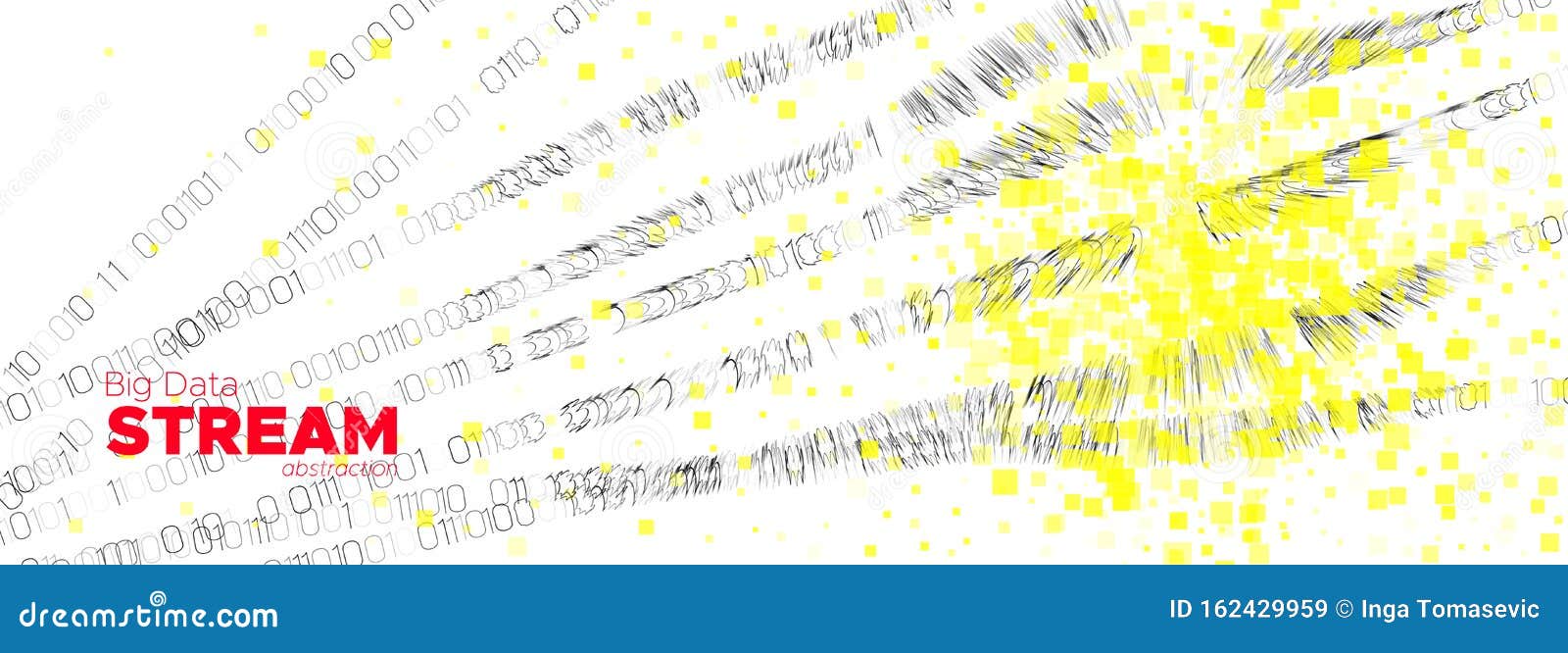 Binary Number Background. Red Tech Banner Stock Vector - Illustration ...