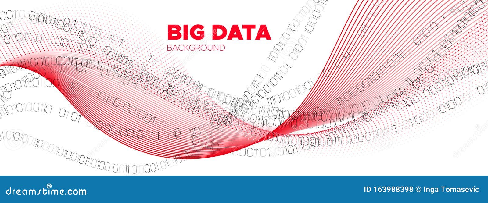 Binary Number Background. White Tech Poster Stock Vector - Illustration ...