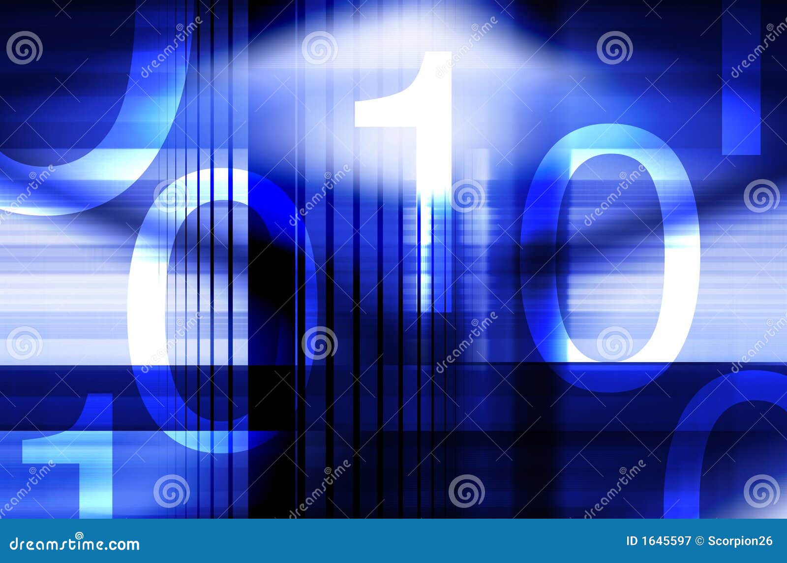 Binary numbers stock illustration. Illustration of abstract - 1645597