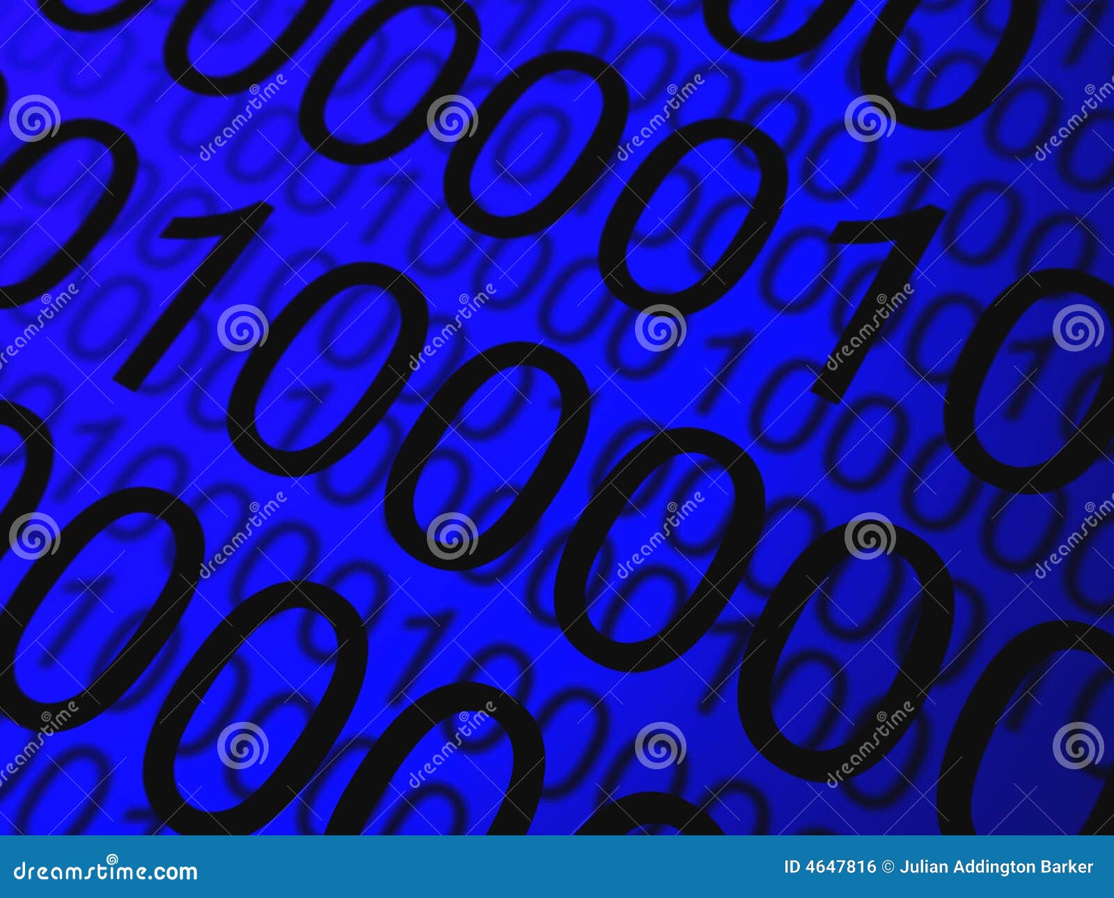 Binary numbers on blue stock illustration. Illustration of numerics ...
