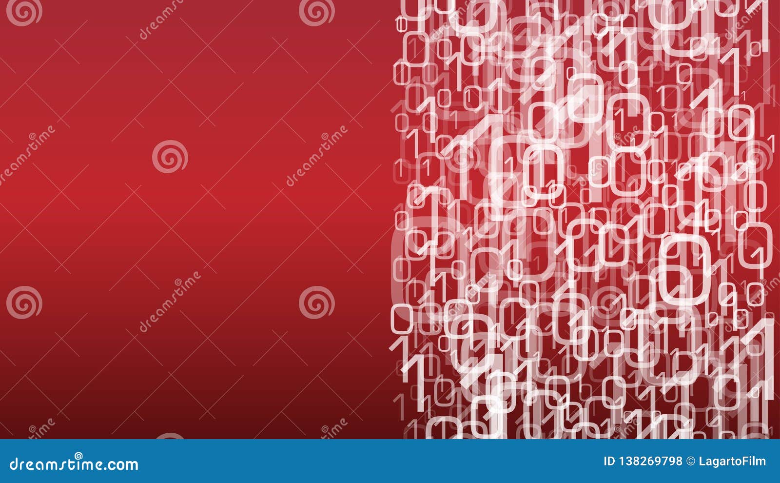 Binary Numbers Chaos, Artificial Intelligence Database. Zeros Ones Neural Network Vector ...