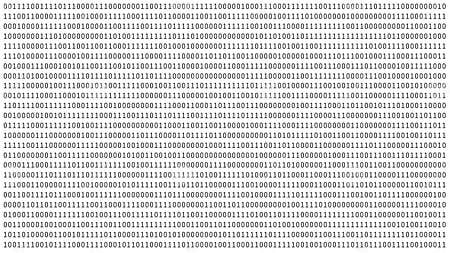 01 or Binary Numbers on the Computer Screen on White Monitor Background ...