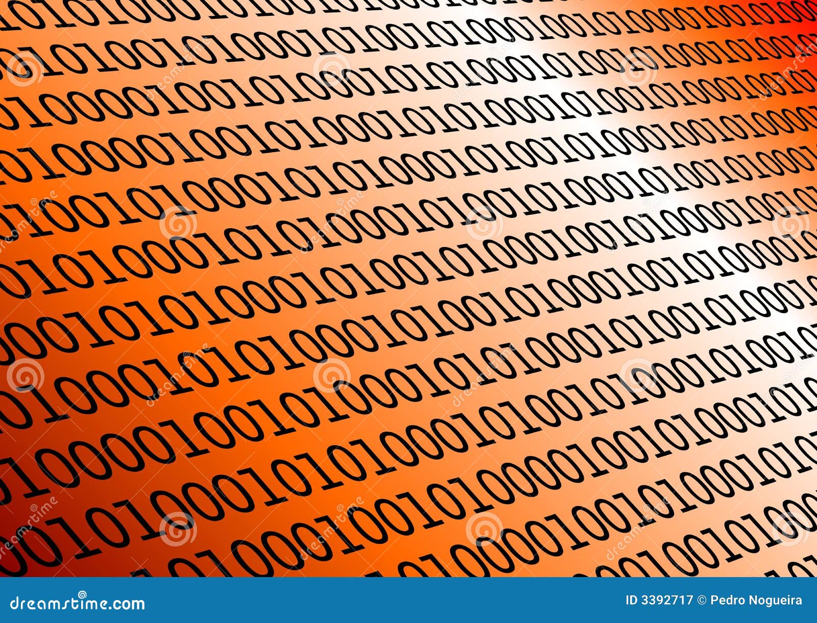 Binary in orange stock vector. Illustration of elements - 3392717