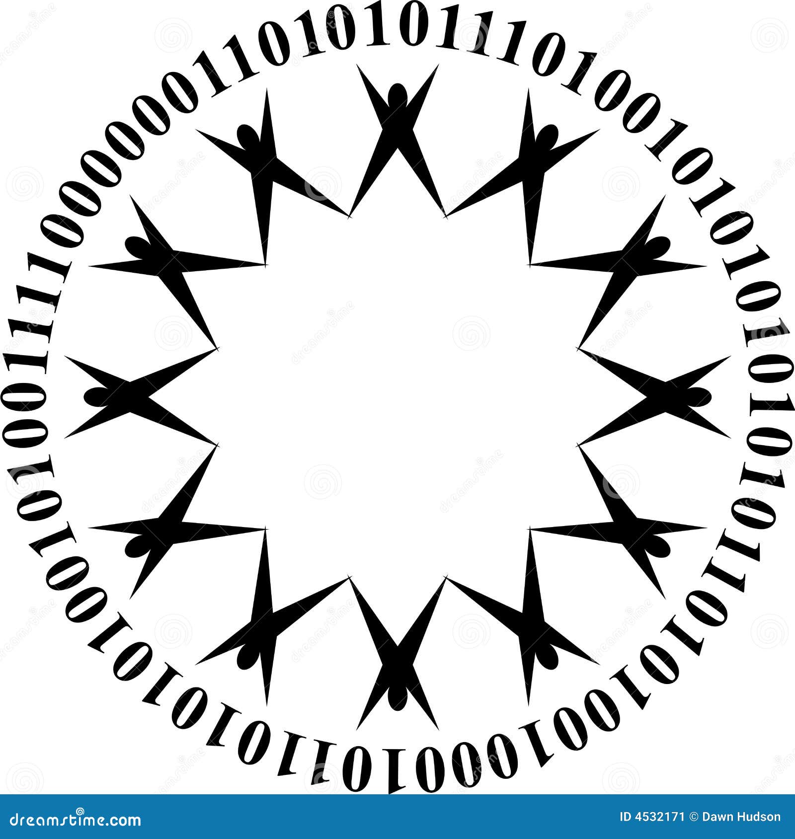 Binary people stock illustration. Illustration of organization - 4532171