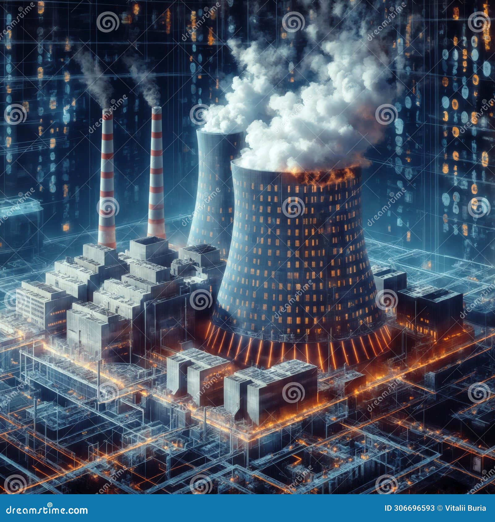 Pollution From Power Station Royalty-Free Stock Photography ...