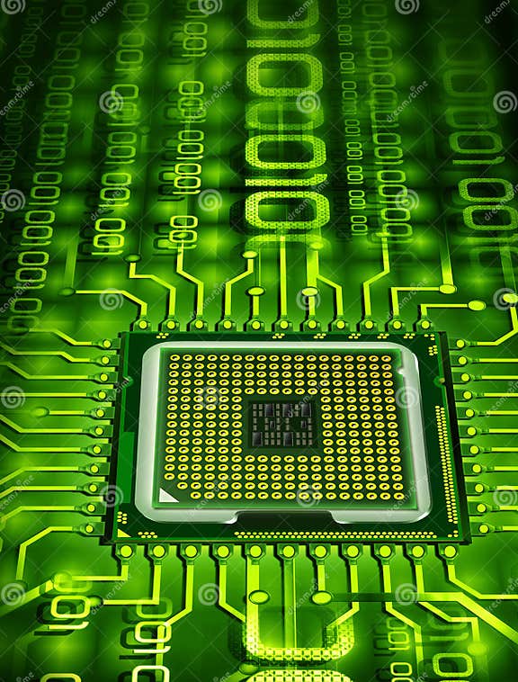 Binary processor stock illustration. Illustration of abstract - 20159637