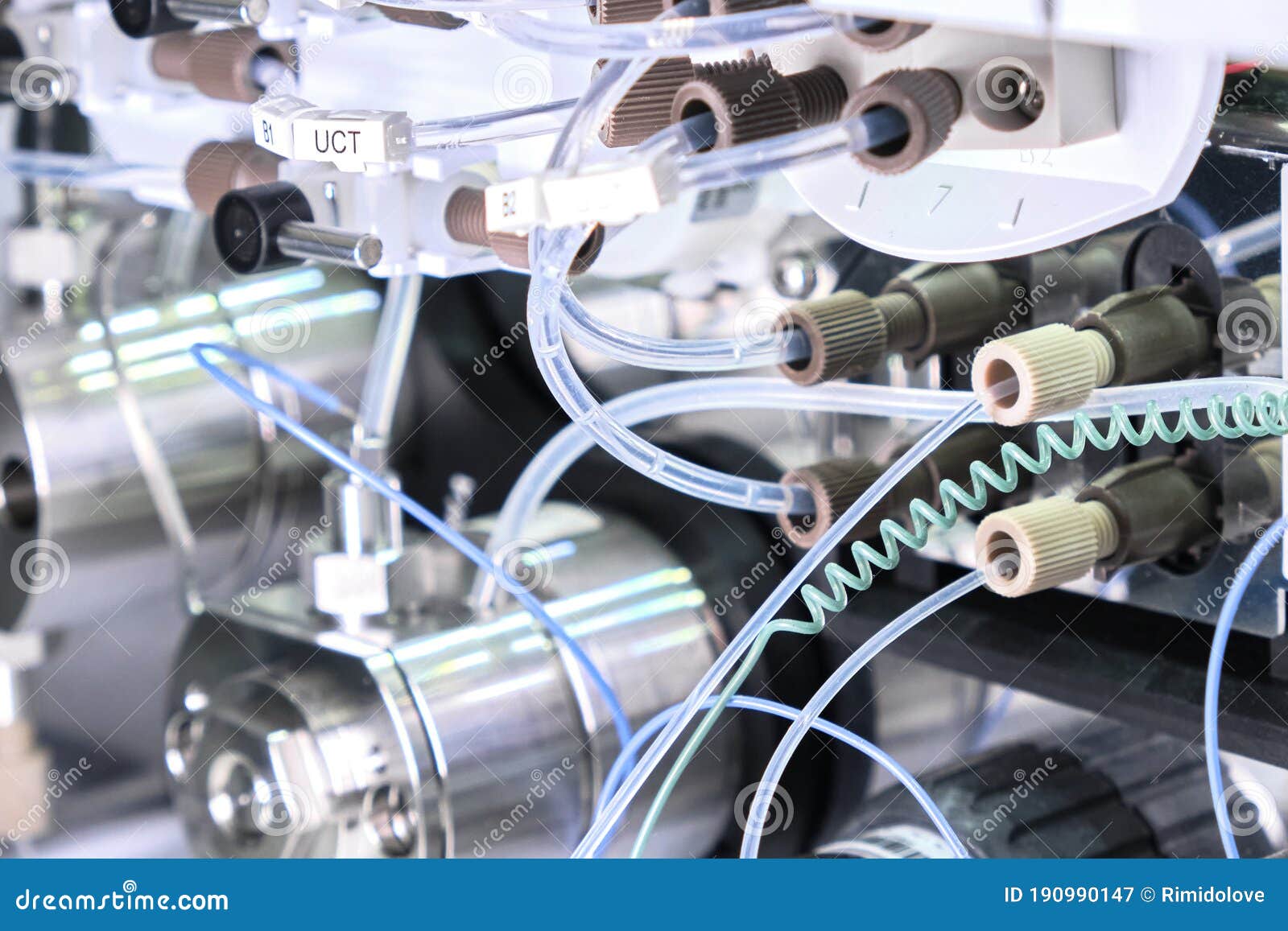 Binary Pump in HPLC System. High Performance Liquid Chromatography at Chemical Laboratory. Stock ...