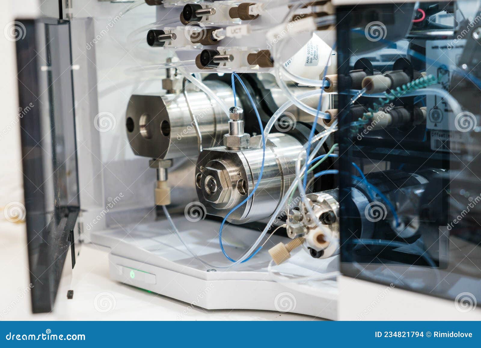 Binary Pump In HPLC System. High Performance Liquid Chromatography At Chemical Laboratory ...