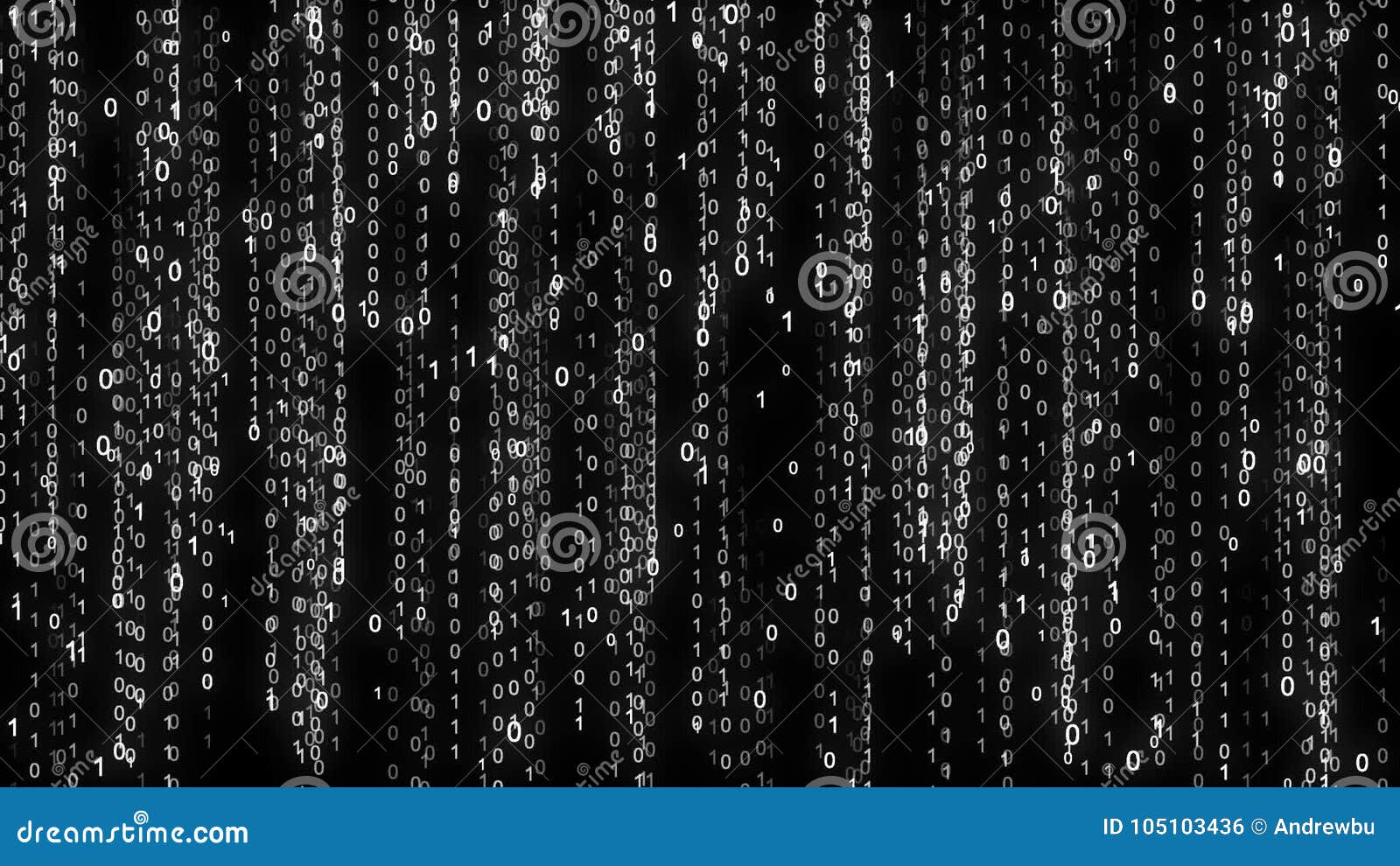 Binary Rain. Abstract Backdrop Background. Digital Data Stream Matrix ...