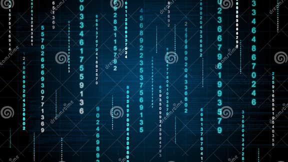 Binary rain background stock illustration. Illustration of database ...