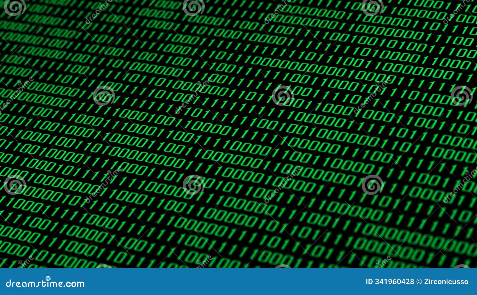 Binary rain background stock illustration. Illustration of network ...