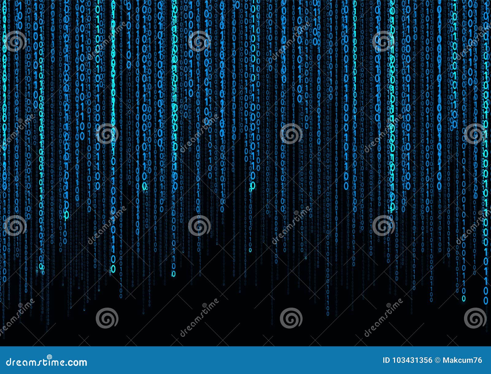 Binary Rainbow Abstract Tech Background Stock Vector - Illustration of ...