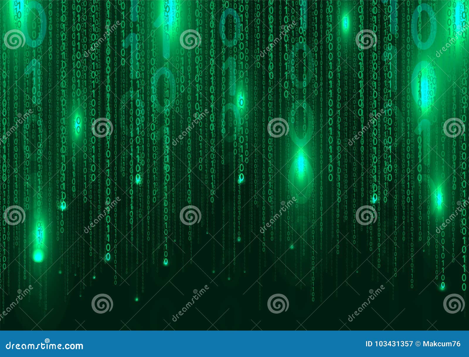 Binary Rainbow Illustration Stock Vector - Illustration of black ...