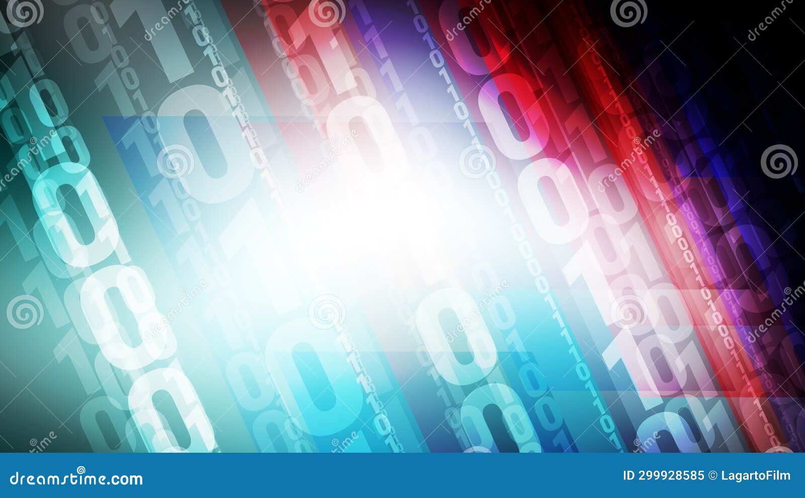 Binary Code Rectangles And White Backdrop For Artificial Intelligence And Machine Learning In