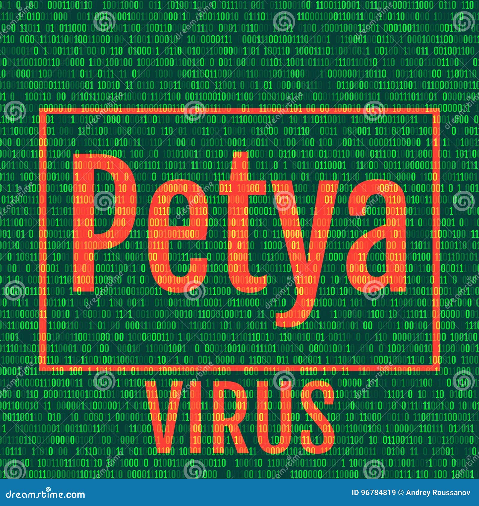 The Petya And Binary Code. The Petya And Ransomware Concept Secu ...