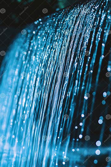 Binary Signal Cascade Forming Waterfall Effect Matrix Code Integration Stock Illustration ...